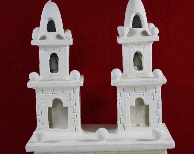 Extra Large Barro Mission Church, Clay Cathedral Bells, Three Crosses ...