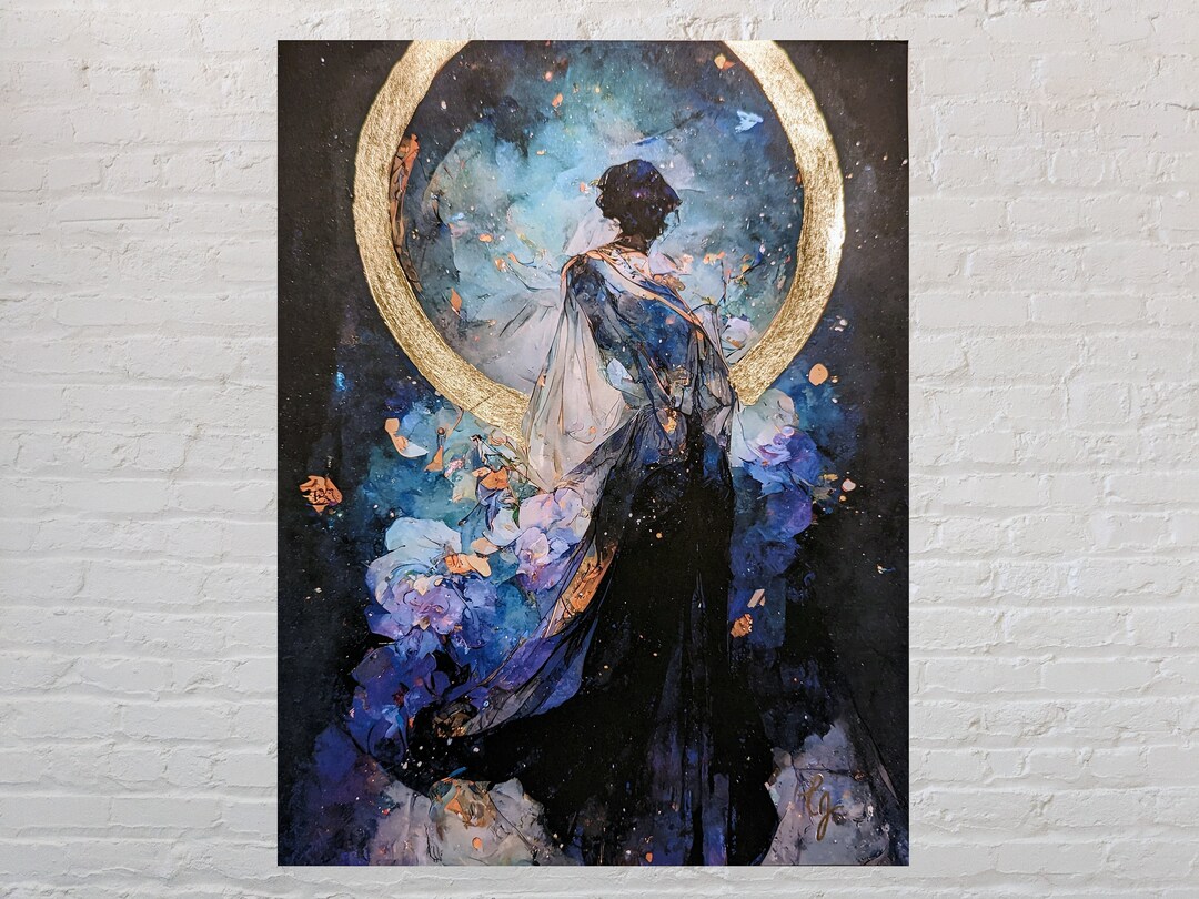 Gold Leaf Print, Art Nouveau Gold Leaf Print, Art Deco Gold Leaf ...