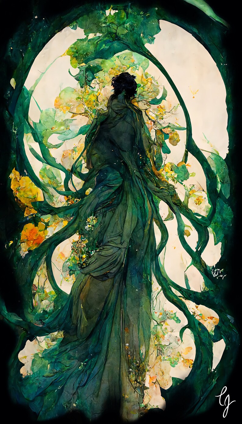 Art Nouveau Print Art Deco Print Tree of Life 1 Matte - Etsy