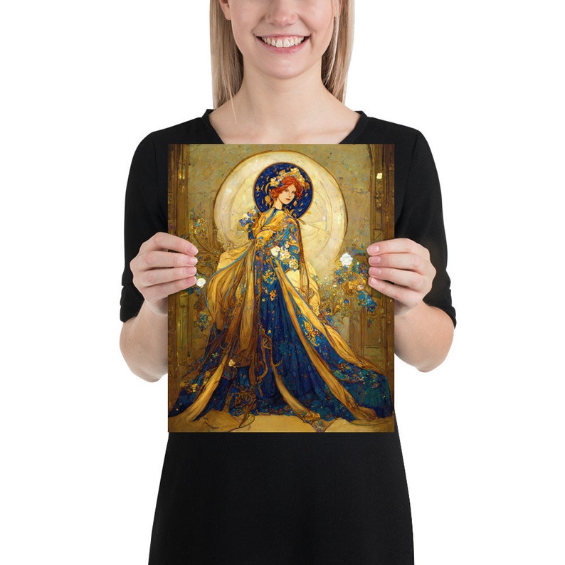 Art Nouveau Princess, Art Deco Princess, Red Haired Princess, Flower ...