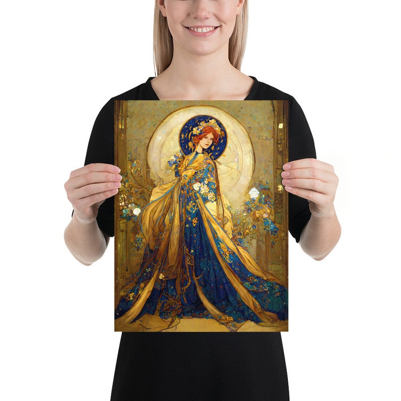 Art Nouveau Princess, Art Deco Princess, Red Haired Princess, Flower ...