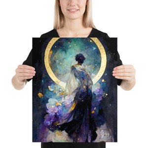 Face Full of Stars, Premium Luster Photo Paper Poster Print, Art ...