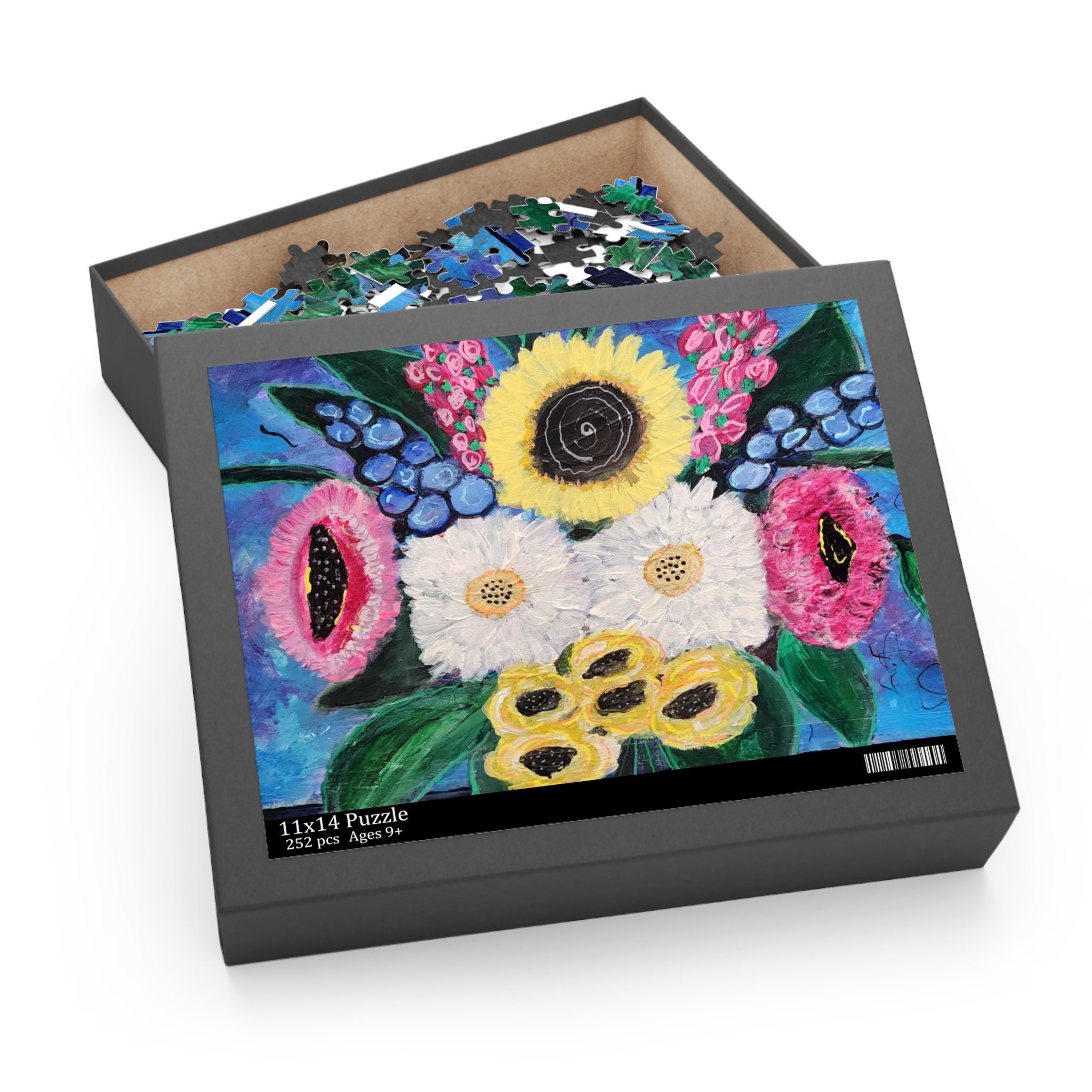 Colorful Flowers Puzzle 120, 252, 500-piece - Etsy