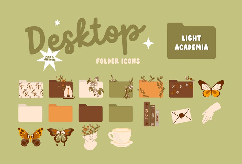 Light Academia Desktop Organizer Wallpaper and App Icons IOS - Etsy