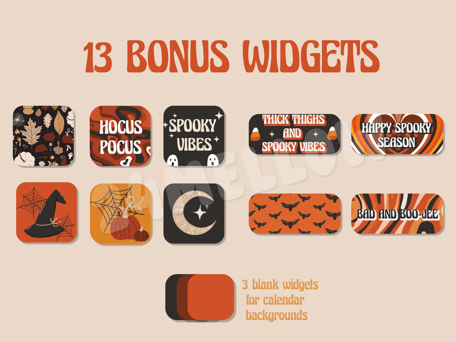 Retro Halloween Desktop Organizer Wallpaper and App Icons IOS - Etsy