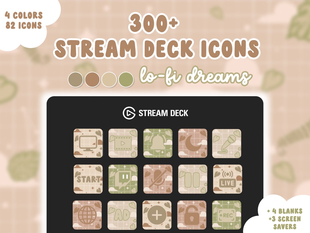 STREAM DECK ICONS Retro Lofi Dreams Cozy Streamer Clouds Galaxy Steam ...