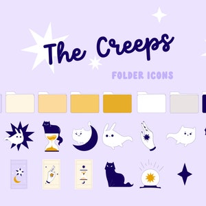 Retro Halloween Desktop Organizer the Creeps Wallpaper Desktop Icons ...