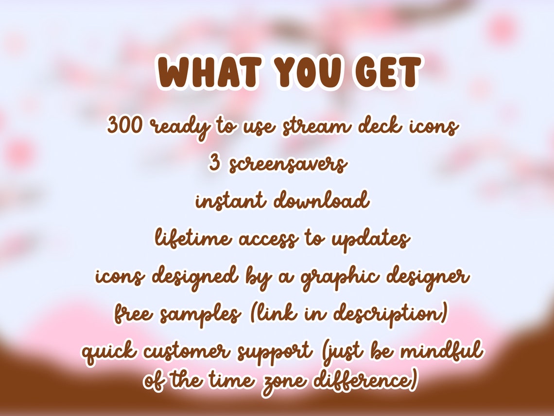 STREAM DECK ICONS Sakura Pink Dreamy Streamer Cherry Flower Japanese ...