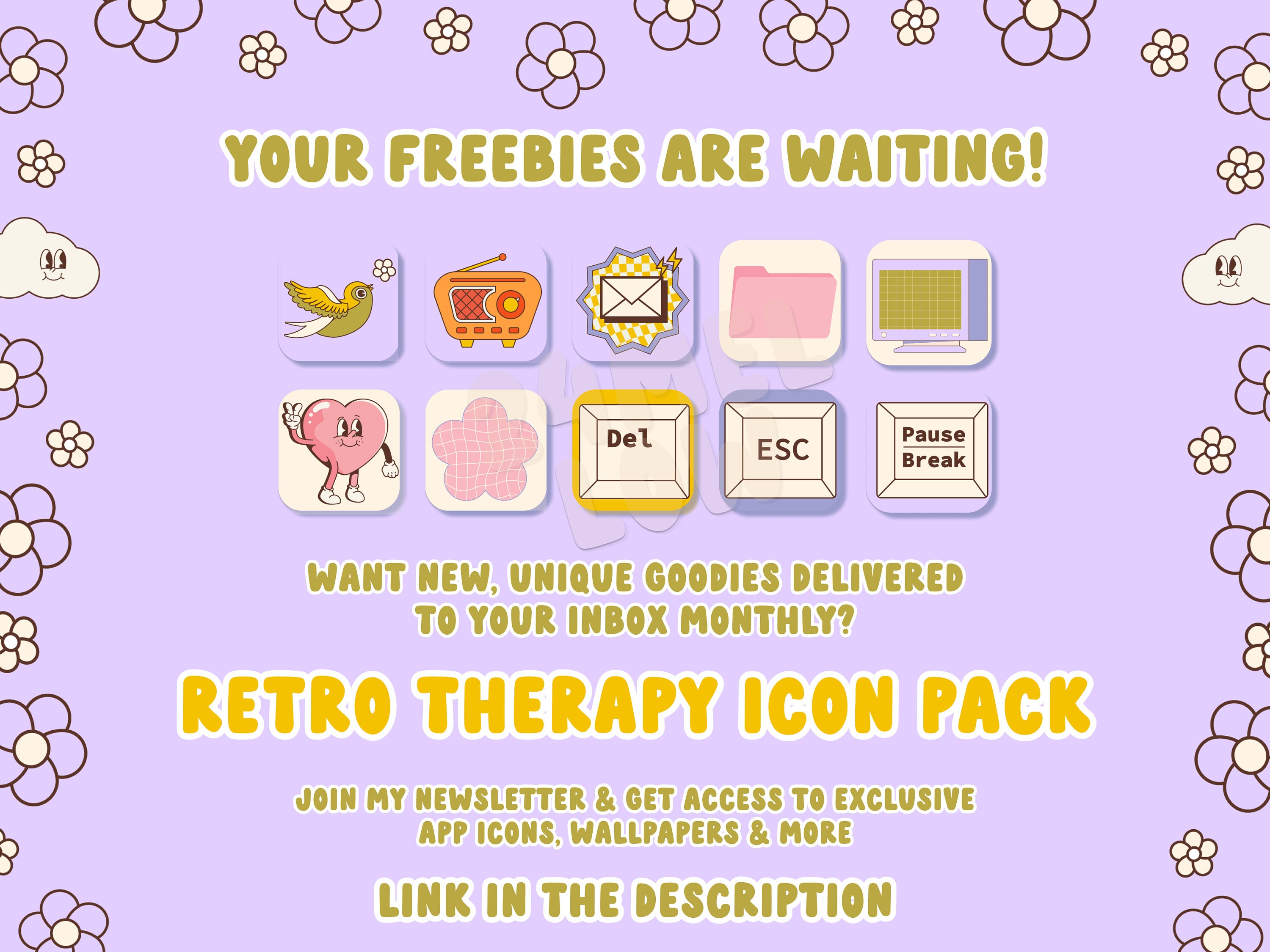 Retro Therapy Desktop Organizer Macbook Folder Icons and IOS - Etsy