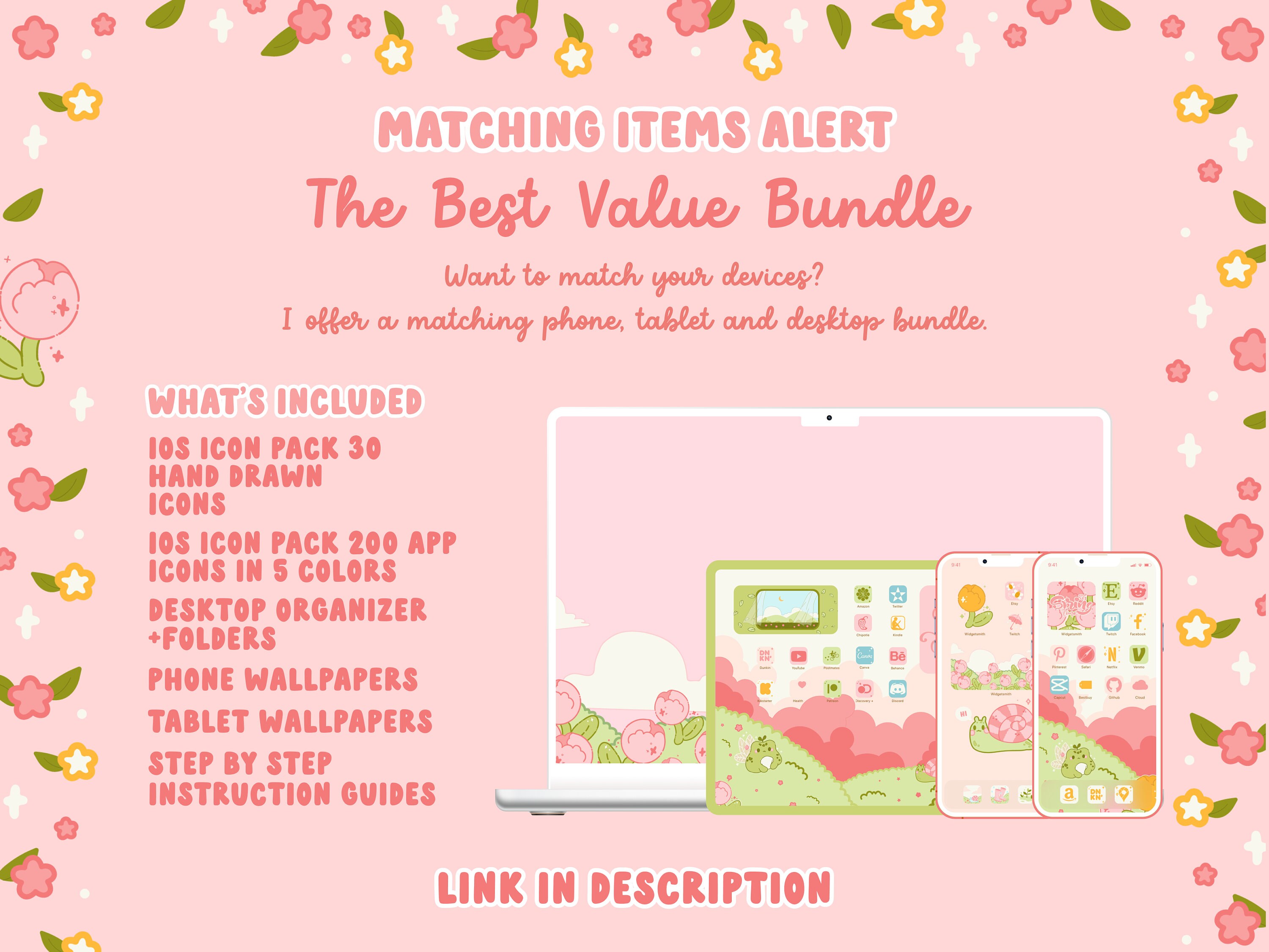 Spring Fields Desktop Organizer Macbook Folder Icons - Etsy