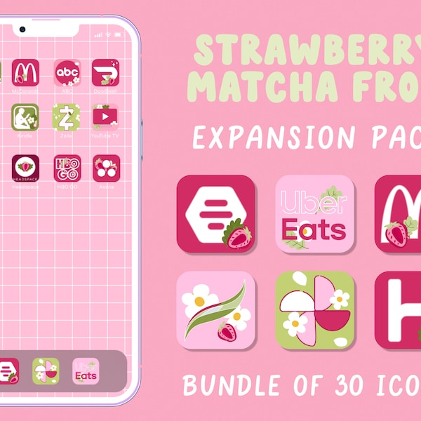 iPhone Icons Matcha - Etsy