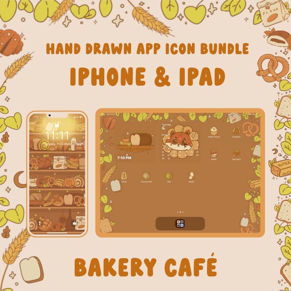 Sweet Bakery Cafe App Icons for Iphone and Ipad Ios 14 15 & - Etsy