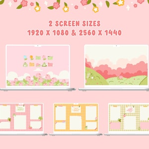 Spring Fields Desktop Organizer MacBook Folder Icons Cottagecore ...