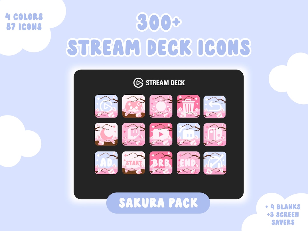 STREAM DECK ICONS Sakura Pink Dreamy Streamer Cherry Flower Japanese ...