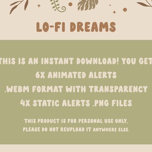 Animated Retro LOFI Twitch Alerts Cute Minimalist Cozy Twitch Overlay ...