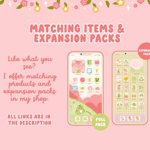 Spring Fields Aesthetic App Icons Pink Kawaii iPhone Wallpaper Widgets ...
