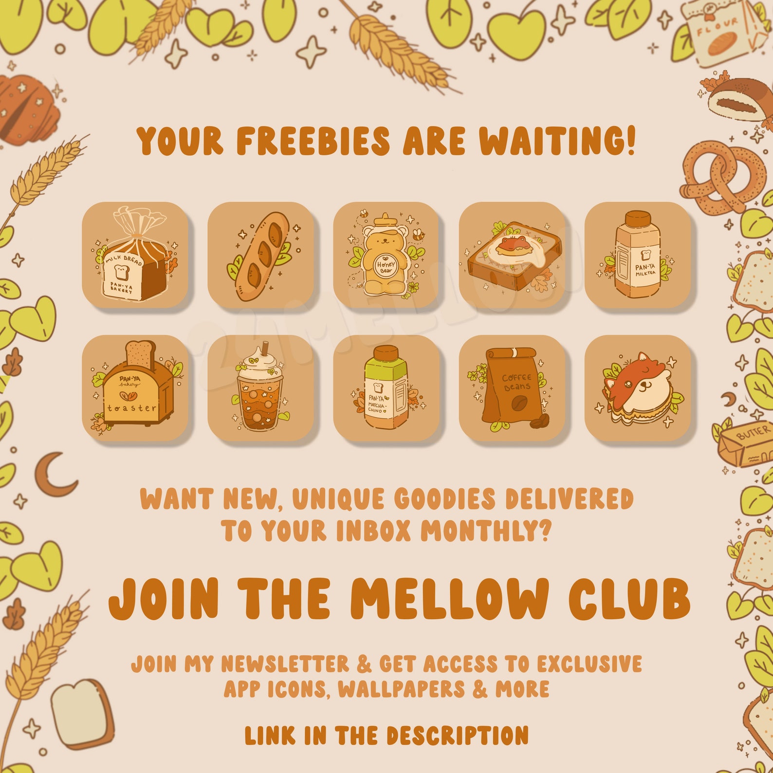 French Fox Bakery App Icons Hand Drawn iPhone Ios 14 15 & Android ...