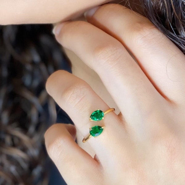 Emerald Ring - Etsy UK