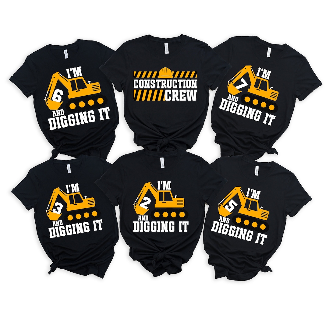 Construction Crew Shirt, Construction Birthday Party Shirts, Birthday ...