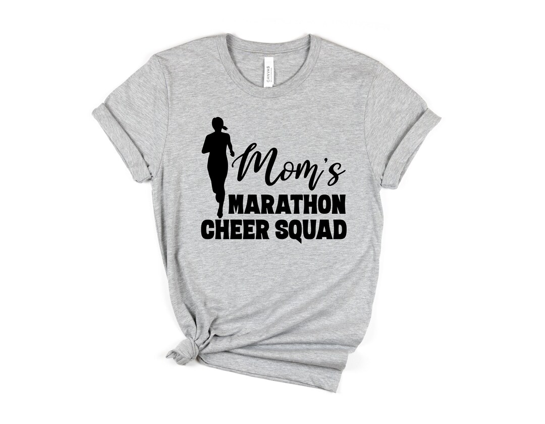 Mom's Marathon Cheer Squad Shirt, Personalized Marathon Shirt, Sports ...