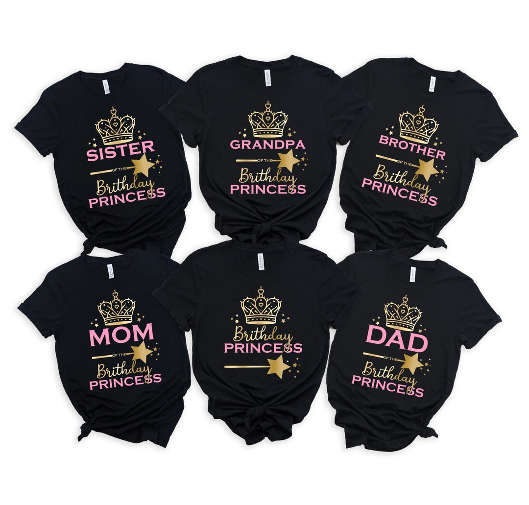 Birthday Princess Family Shirts, Birthday Party Shirt, Birthday ...
