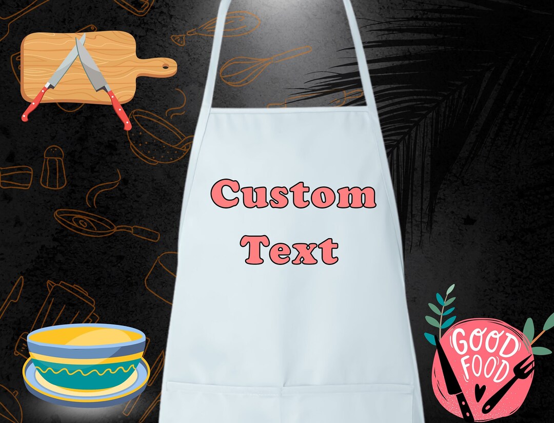 Custom Apron, Custom Text Apron, Custom Print Apron, Custom Kitchen ...
