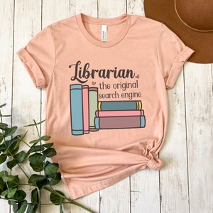 Librarian the Original Search Engine Shirt, Bookish Shirt, Book Shirt, Librarian Shirt, Gift for ...