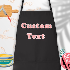 Custom Apron, Custom Text Apron, Custom Print Apron, Custom Kitchen ...