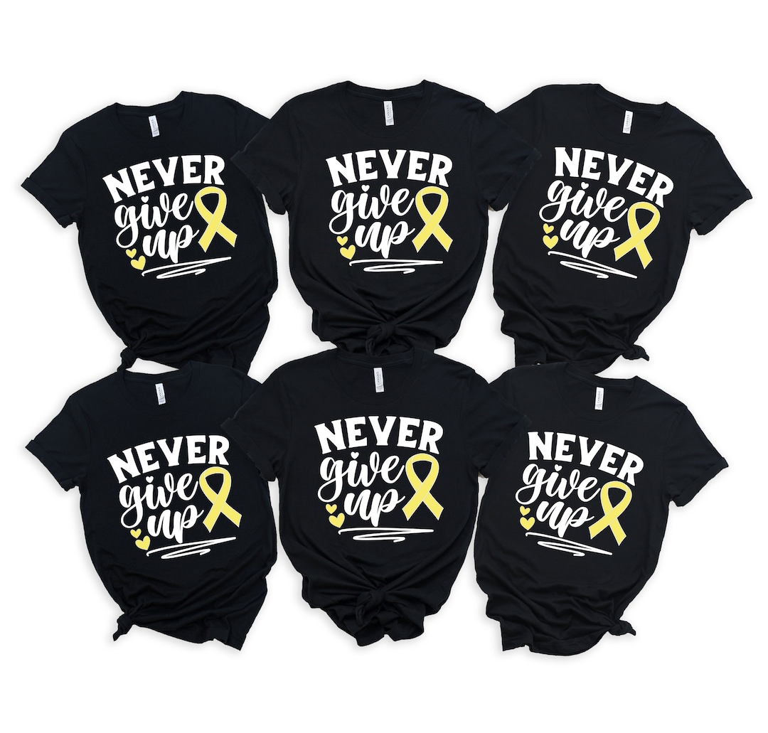 Never Give up Shirt, Bone Cancer Support Shirt, Bone Cancer Squad Shirt ...