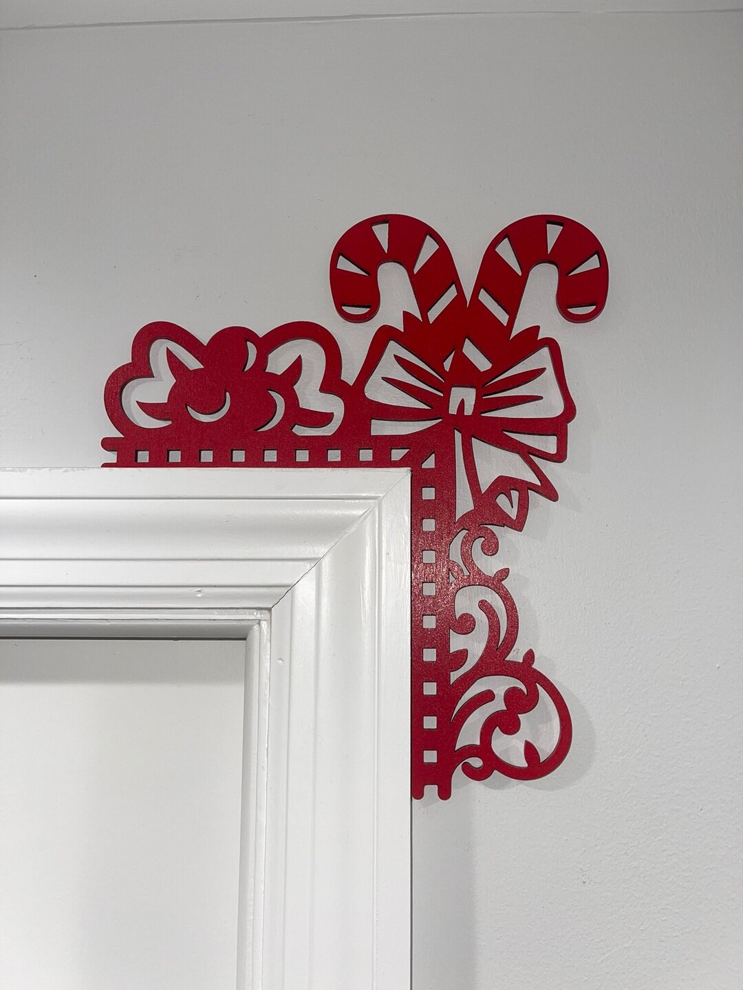 Christmas Wooden Door Corner Sign Lollipop Christmas - Etsy