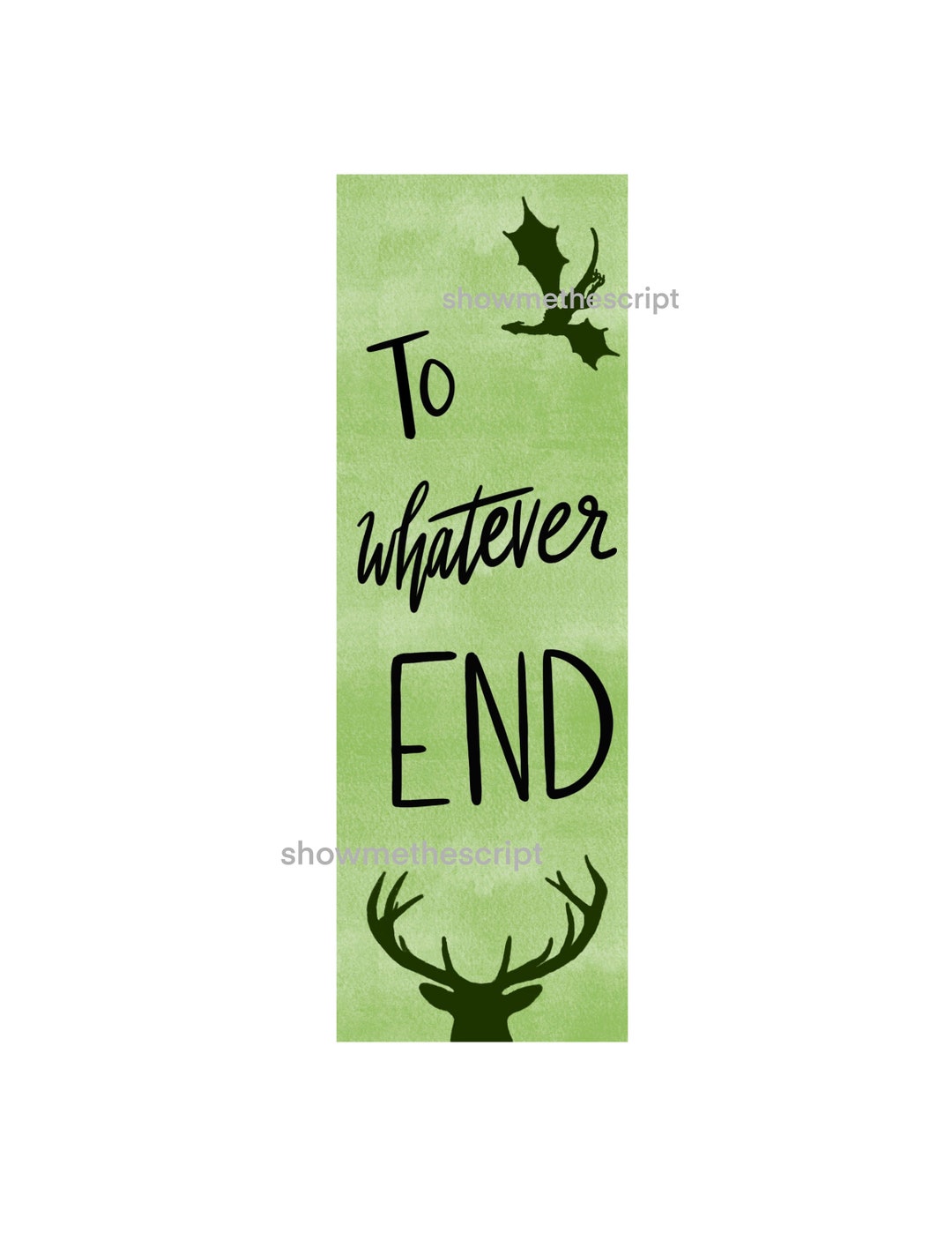 Throne of Glass Inspired Bookmark | to Whatever End | Aelin and Rowan ...