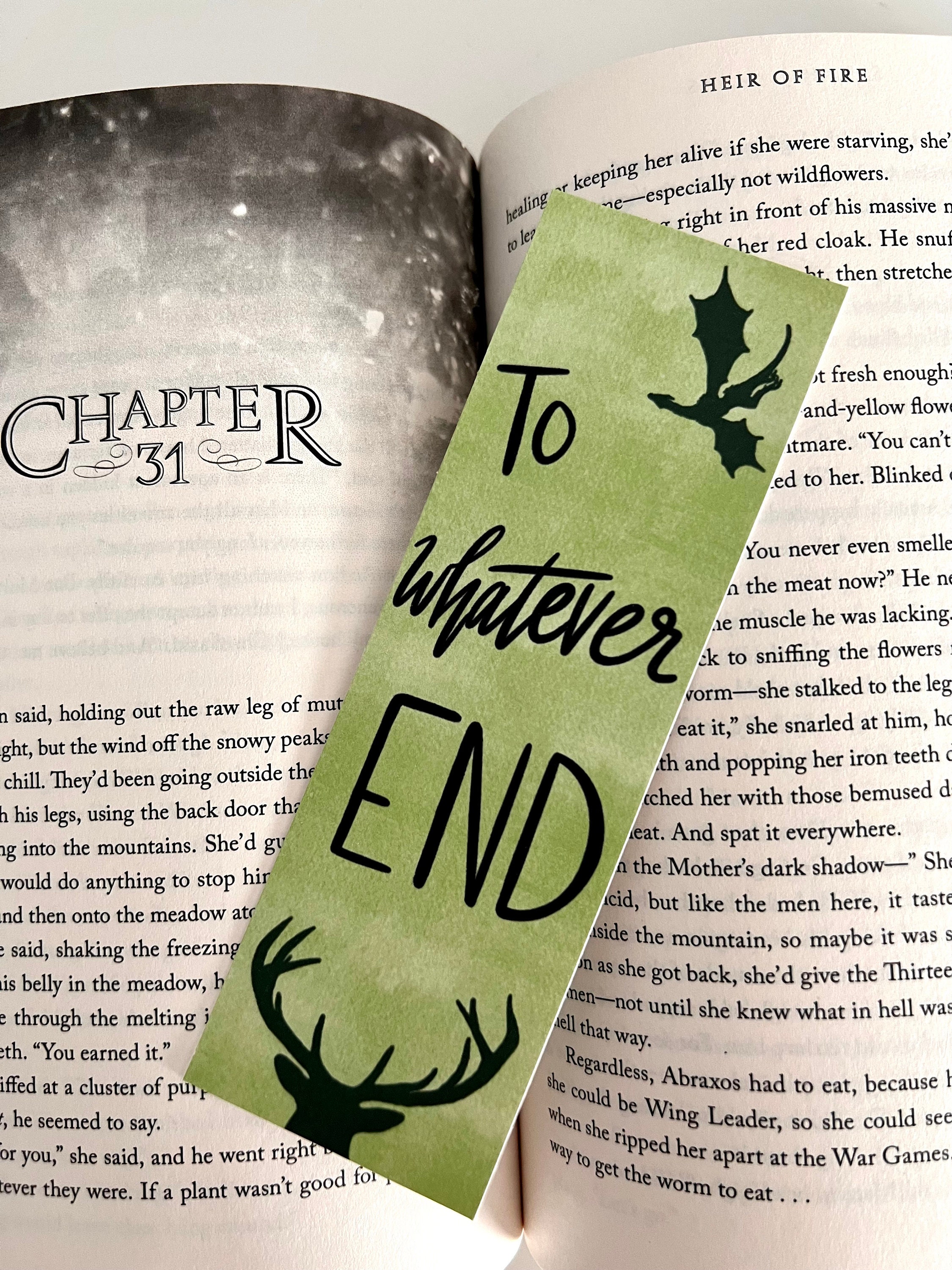 Throne of Glass Inspired Bookmark to Whatever End Aelin and Rowan ...