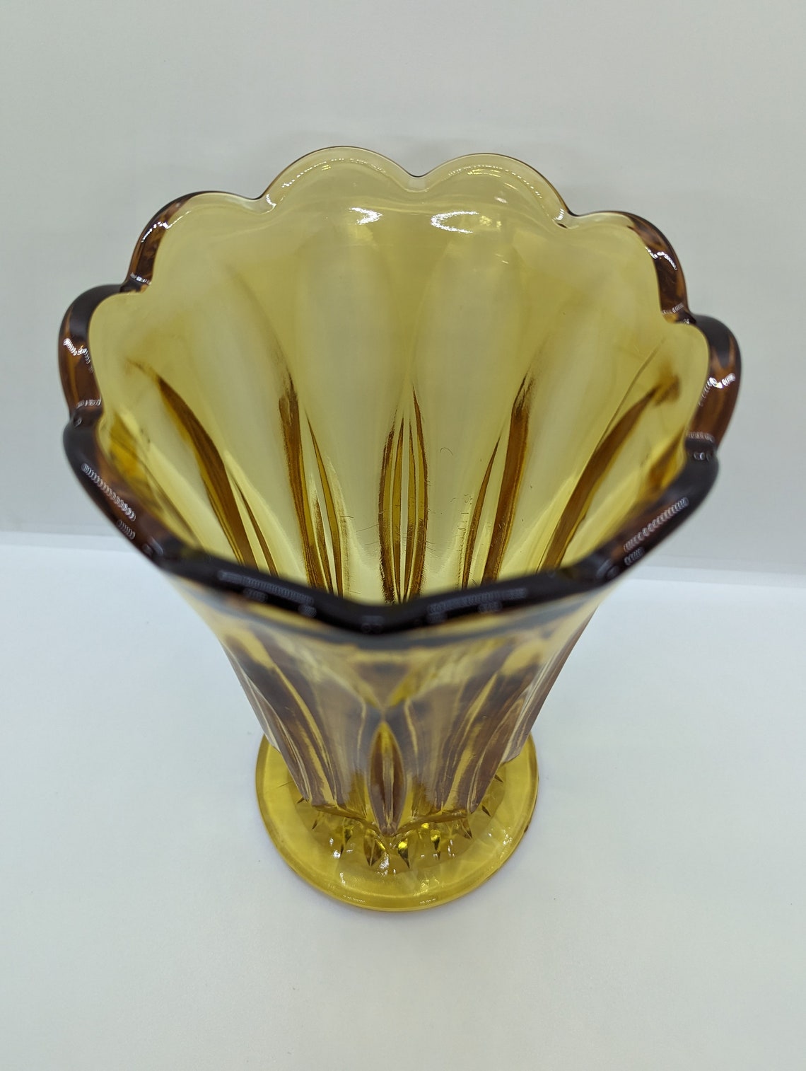 Anchor Hocking fairfield Amber Vase - Etsy