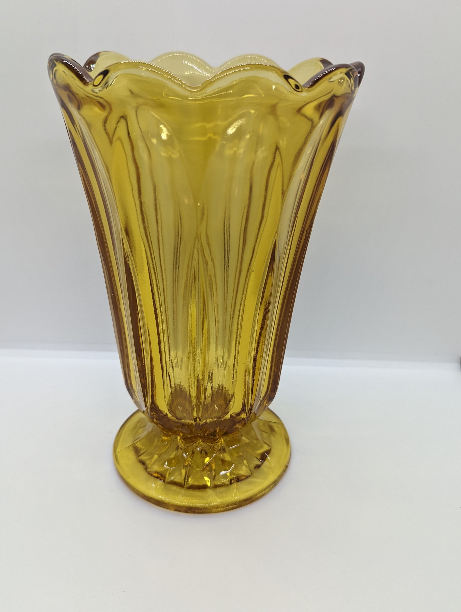 Anchor Hocking fairfield Amber Vase - Etsy
