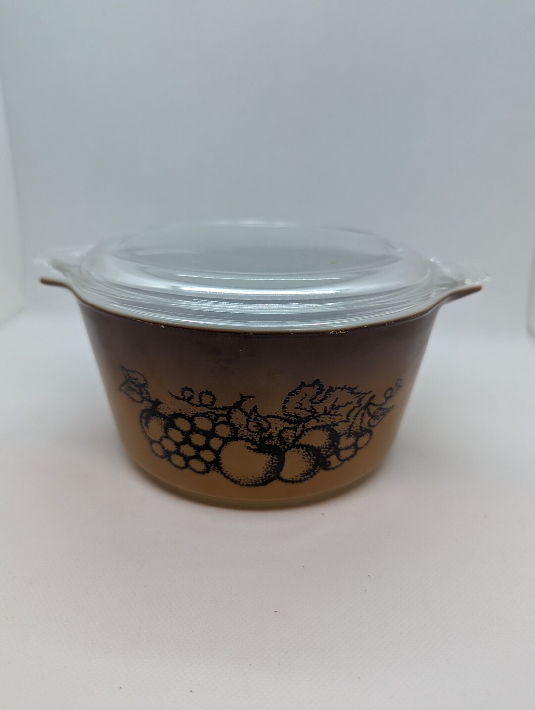 Pyrex Old Orchard 473 1 Quart Casserole Dish With Clear Lid A-470-0-13 ...