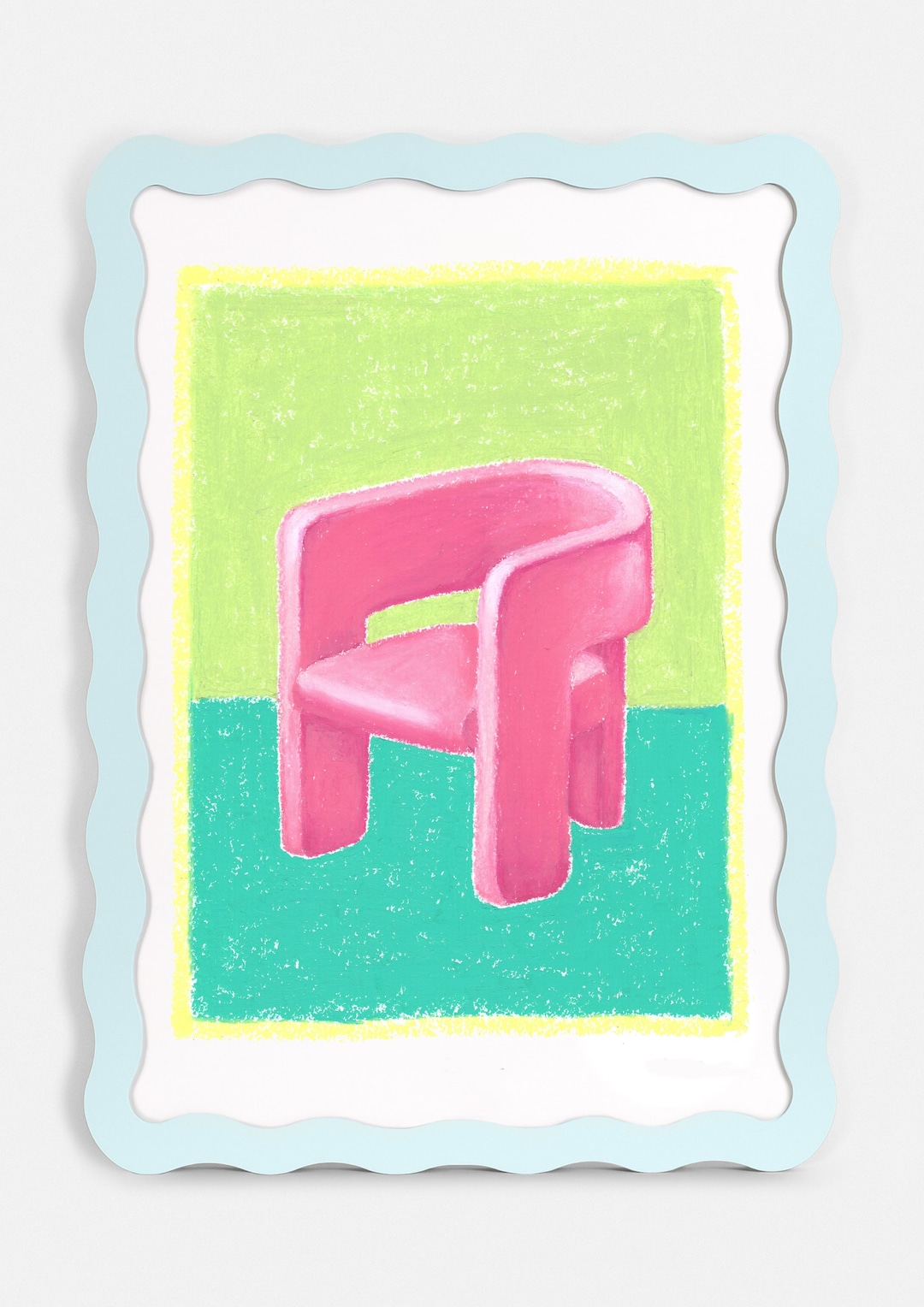 The Effie Chair Oil Pastel Giclée Print - Etsy