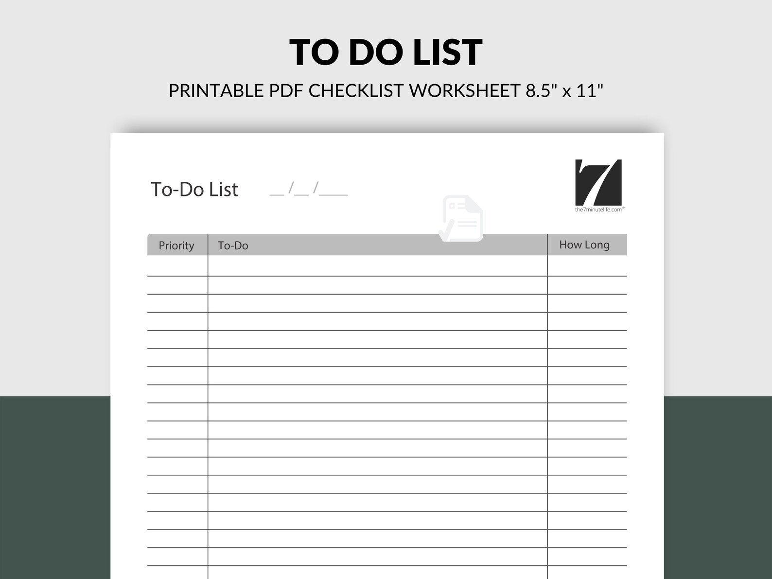 To Do List Printable Template to Do List Task List Worksheet - Etsy