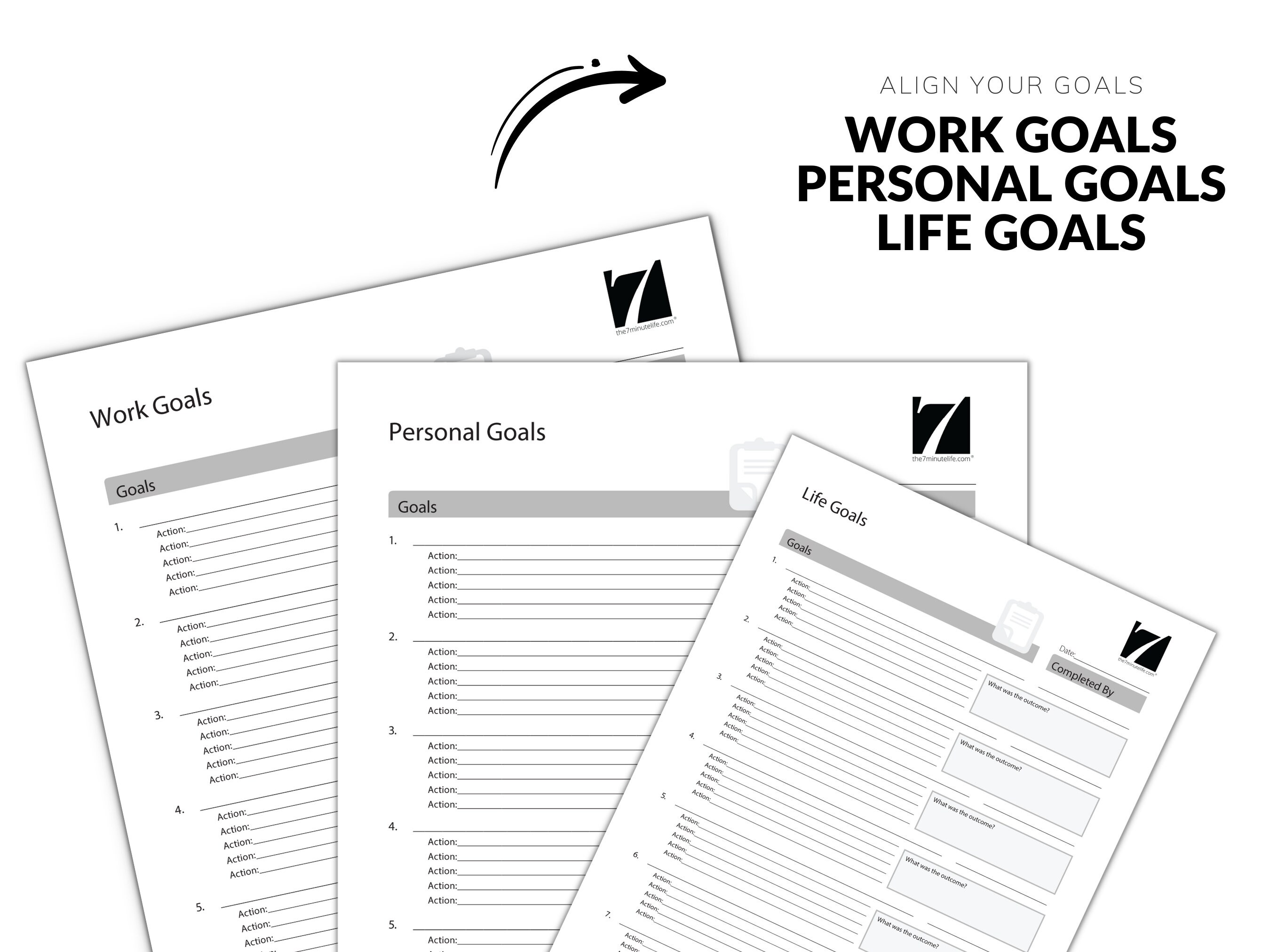 Goal Planner Bundle, Project Planner Printable, 2024 Goals Tracker ...