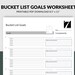 Bucket List Printable Template for Goal Setting | Bucket List Journal ...