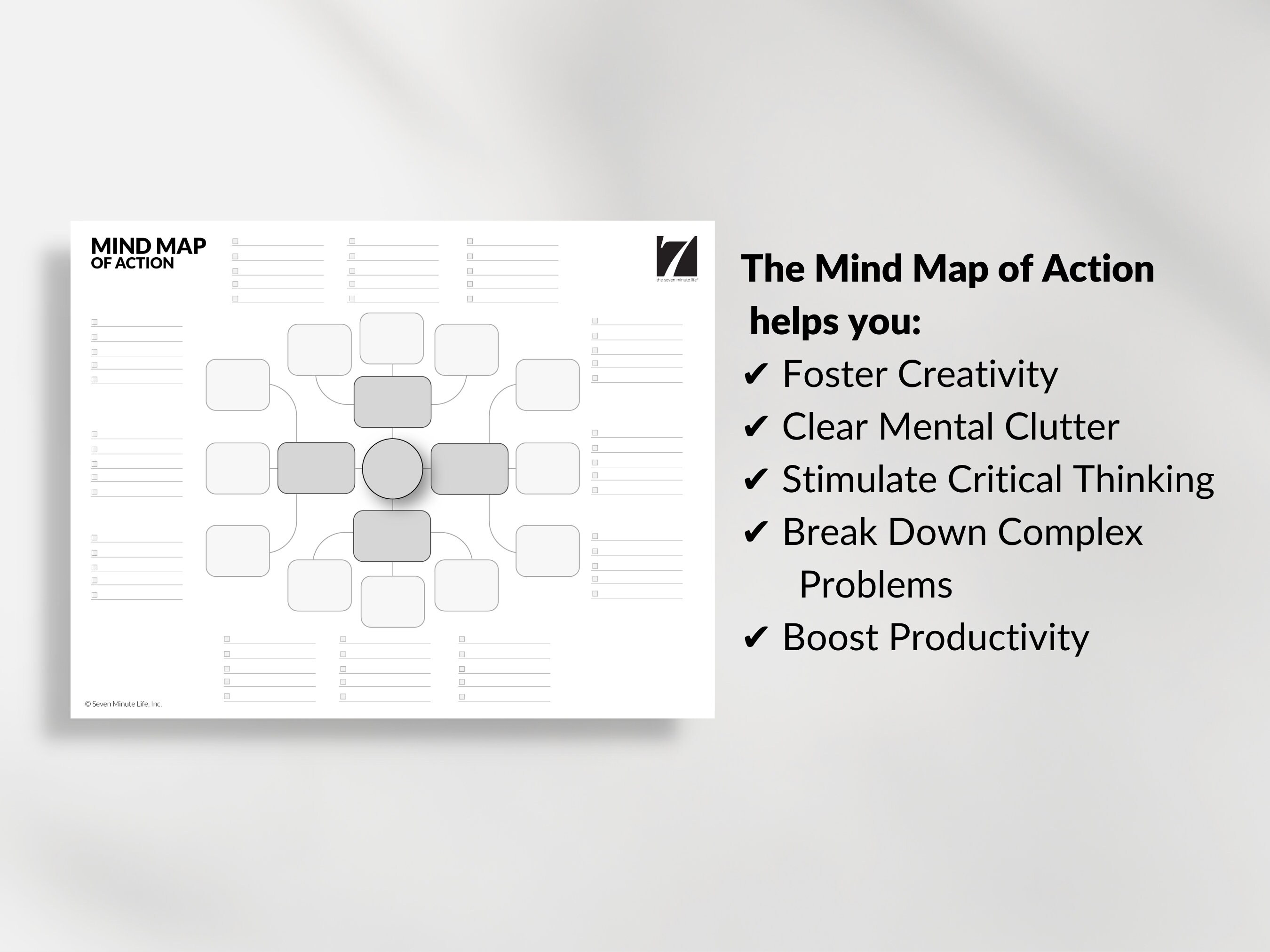 Mind Map Planner Template Landscape Mindmap Mind Mapping - Etsy UK