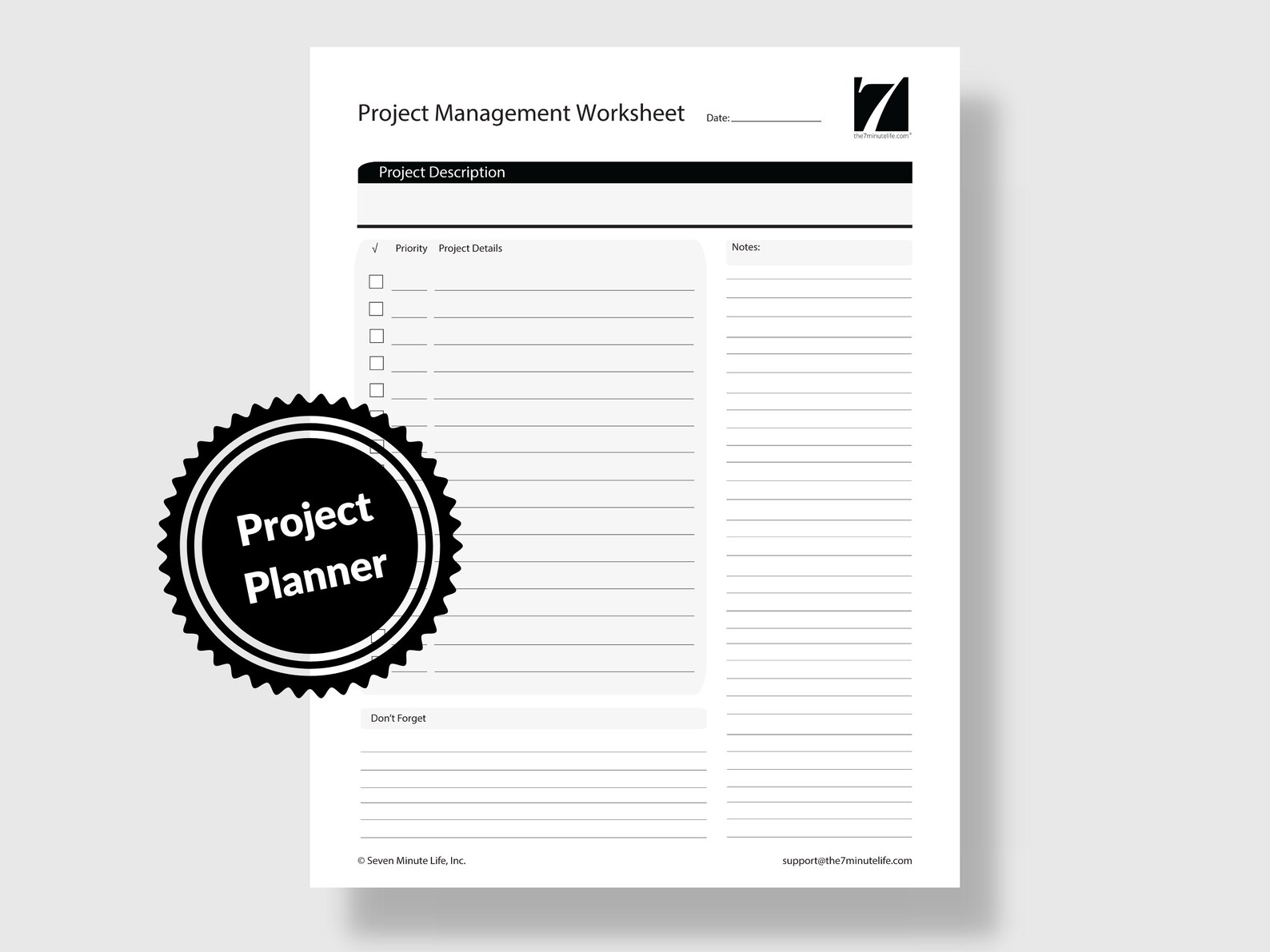 Project Planner Template: Mind Map & Project Management (digital ...