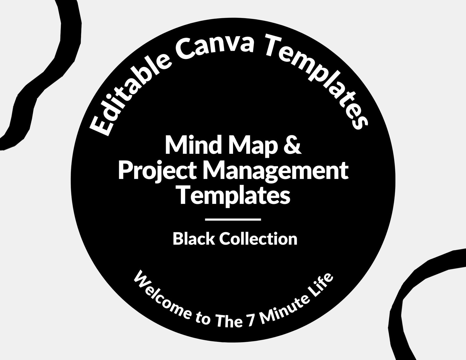 Mind Map Planner, Canva Template, Fully Editable Mind Map, Project ...