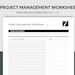 Project Management Template Worksheet | Project Planner Printable ...