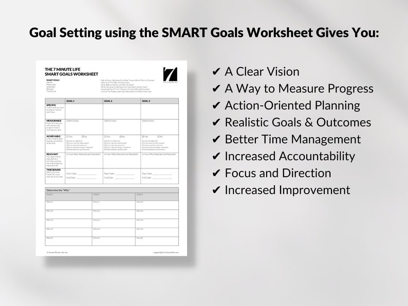Goal Setting Worksheet | SMART Goals Template | Goal Setting Printable ...
