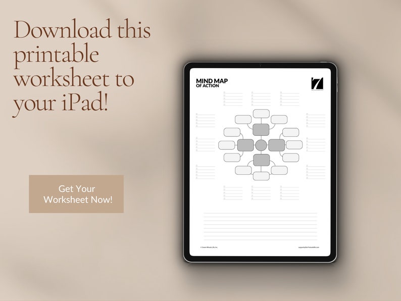 Mind Map Template: Goal Setting, Brainstorming (printable PDF) - Etsy