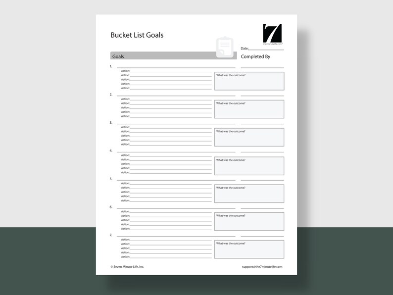 Bucket List Printable Template for Goal Setting | Bucket List Journal ...