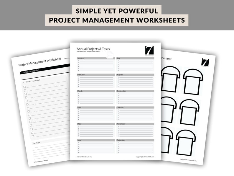 Goal Planner Bundle, Project Planner Printable, 2024 Goals Tracker, SMART Goals, Mind Map ...