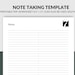 Notes Template | Note Taking Template Worksheet | Printable PDF ...