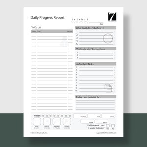 Daily Schedule Printable | the 7 Minute Life Daily Progress Report ...