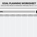 Goal Planning Template Worksheet | Goals Planner & Tracker Printable ...